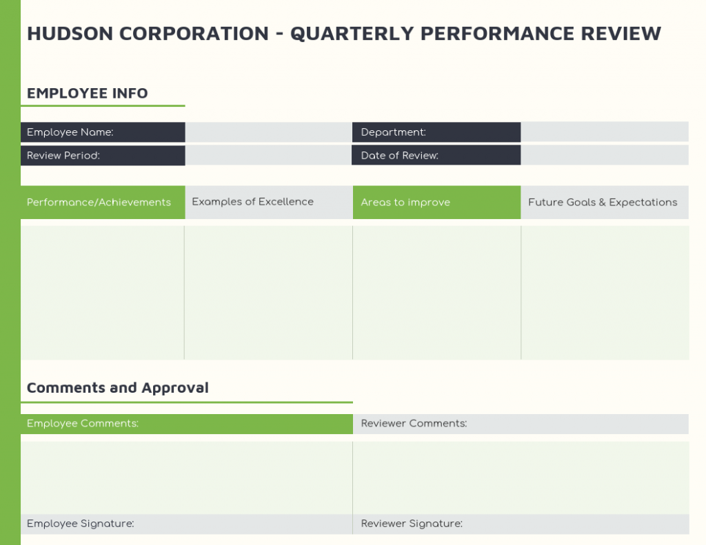 Annual Performance Review Sample Templates Meet Your Writing Helper